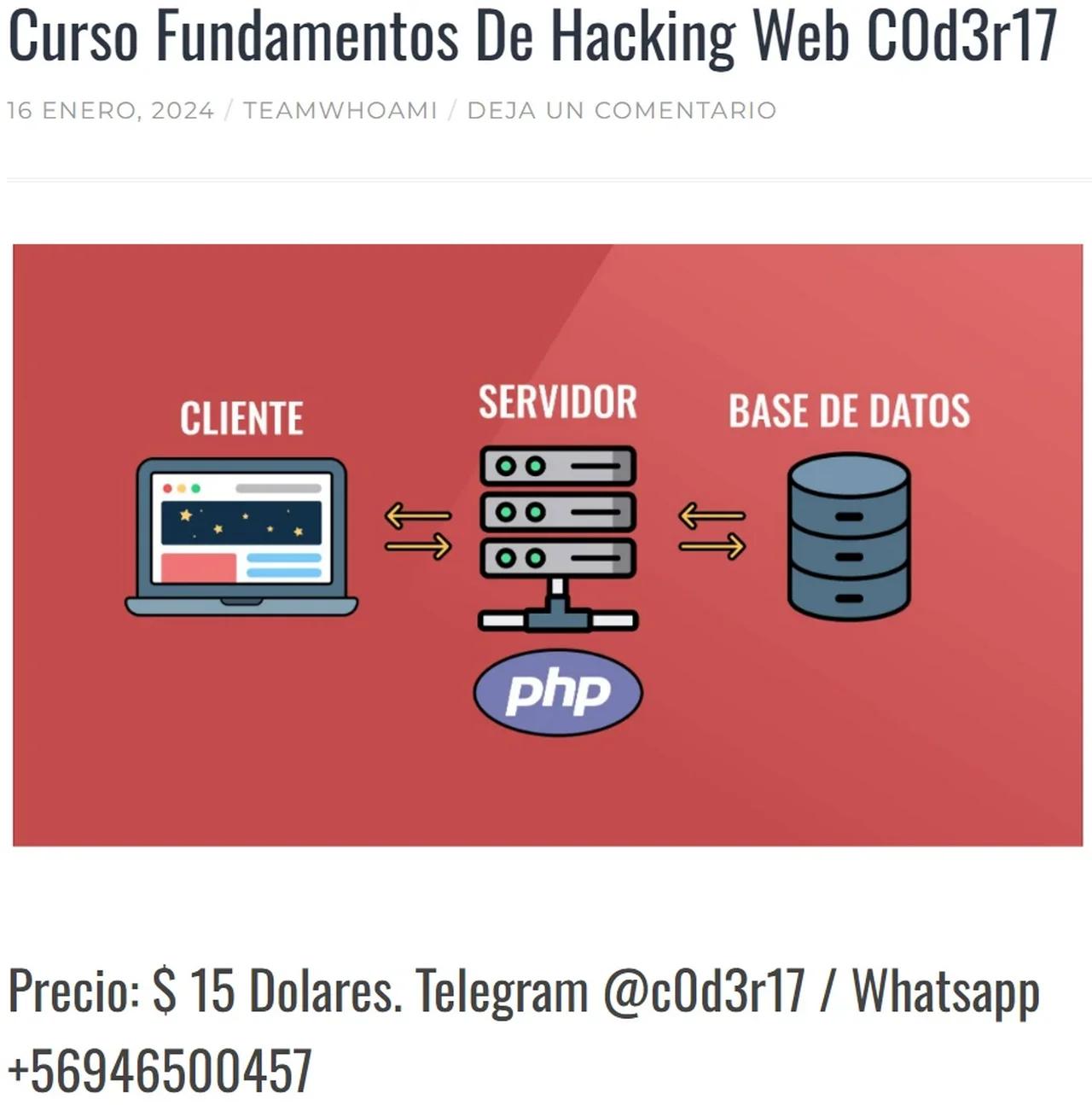 Curso Fundamentos De Hacking Web C0d3r17