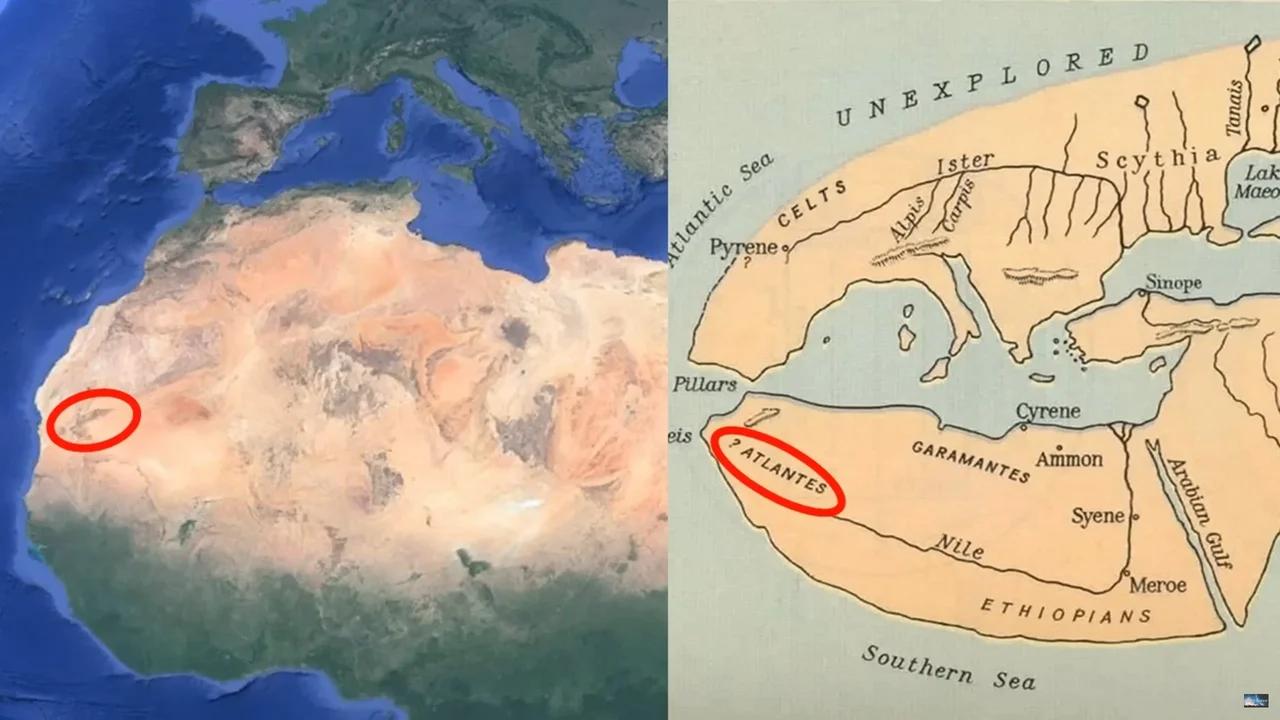 Richat Struktur Quantum Roman Map Locates Atlantis In The Eye Of