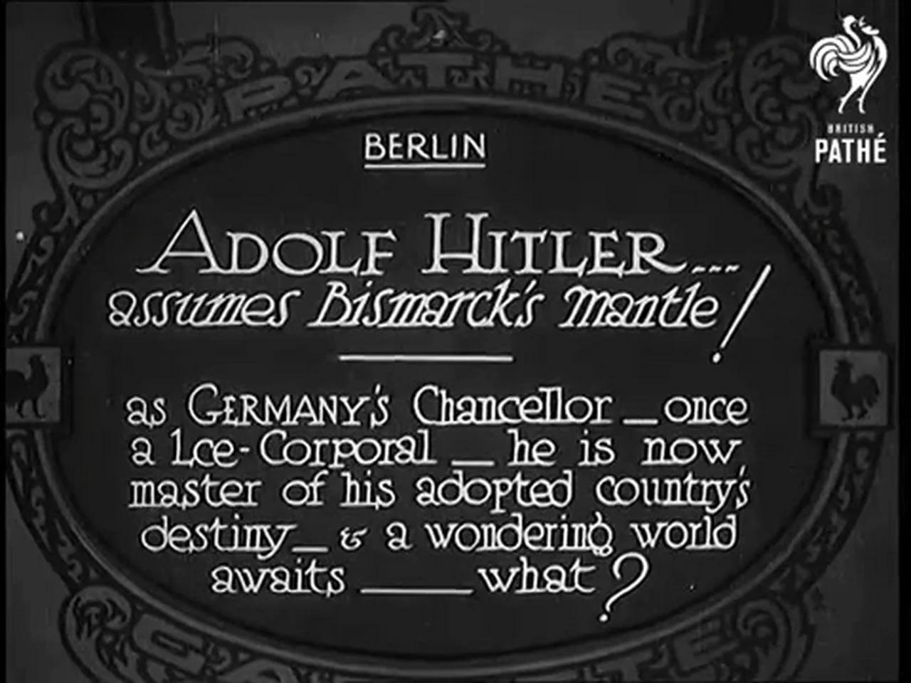 Hitler Assumes Power (1933) from British Pathé