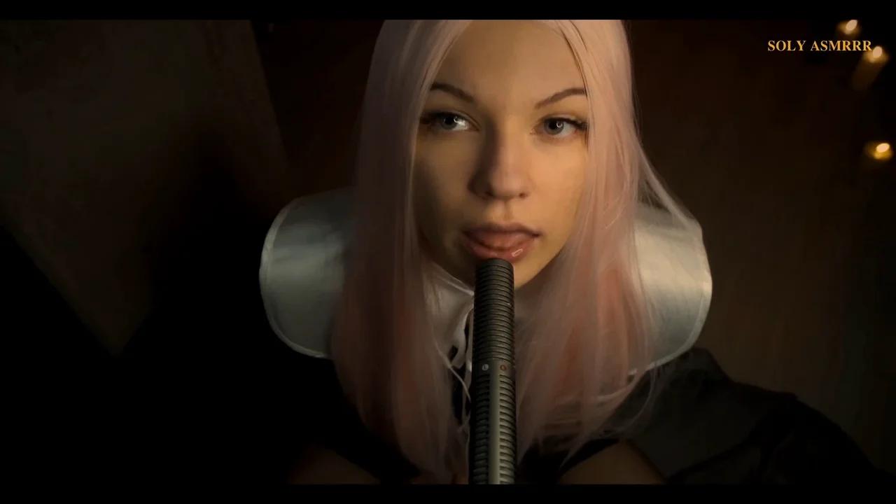 Soly asmr - ear licking ASMR nun cosplay