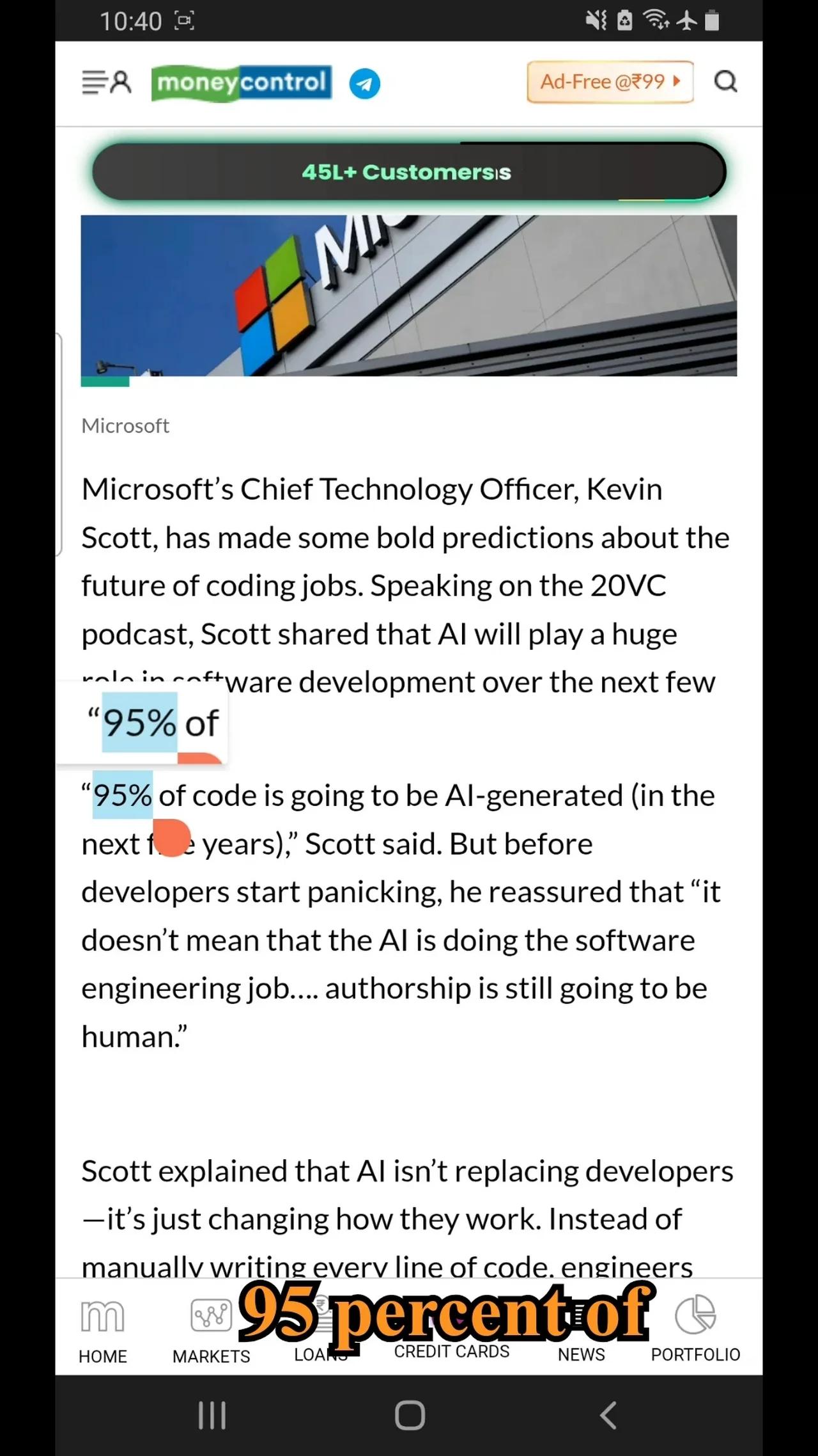Microsoft CTO: 95% of Code Will Be AI-Generated in 5 years