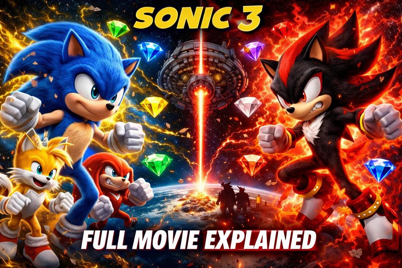 SONIC 3 FULL MOVIE EXPLAINED 🔥 Shadow Origin, Eclipse Cannon & Ending ...