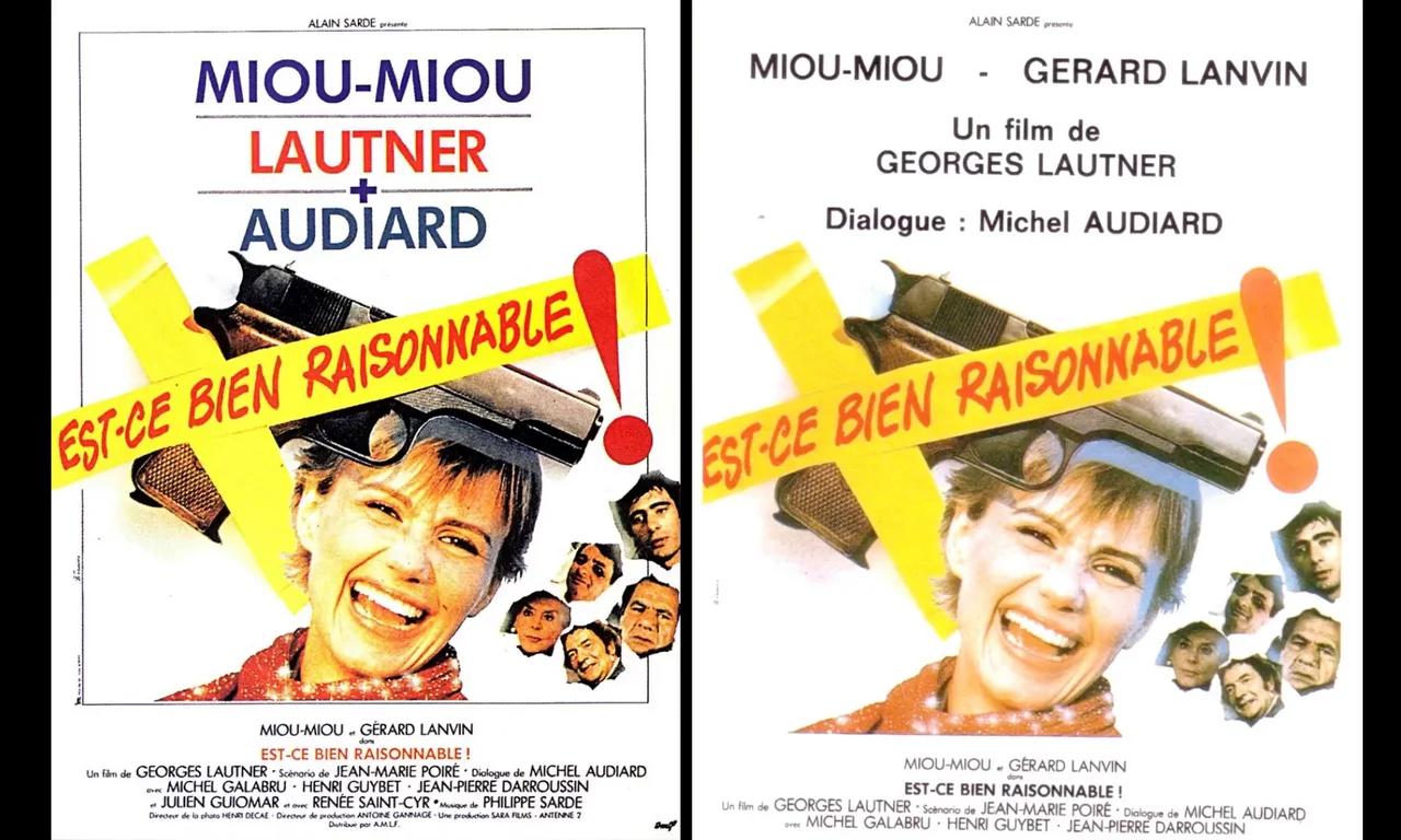 1981 - Est-ce bien raisonnable?- de Georges Lautner, avec Miou-Miou, Gérard Lanvin, Michel ...