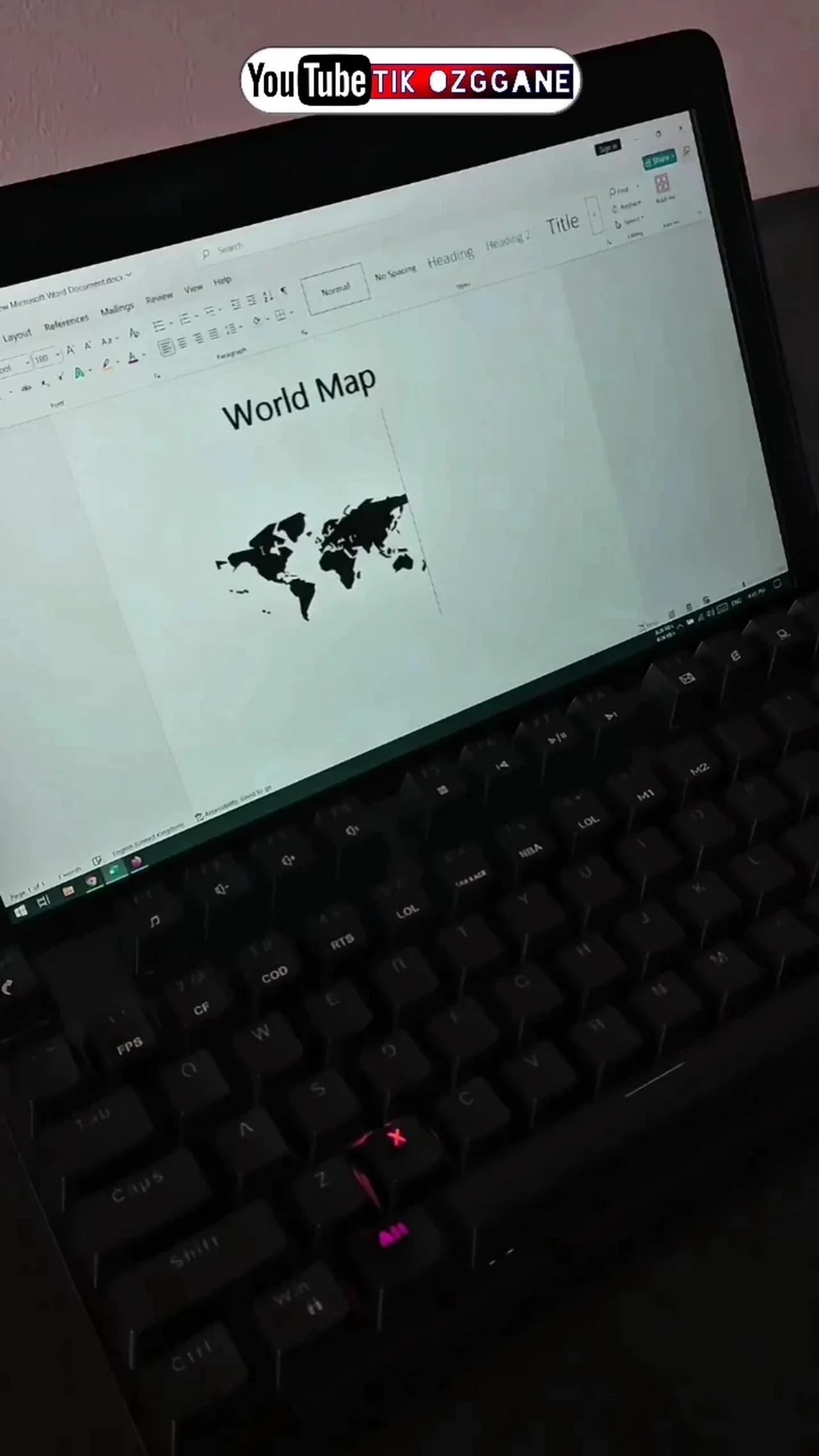 MS Word World Map Trick