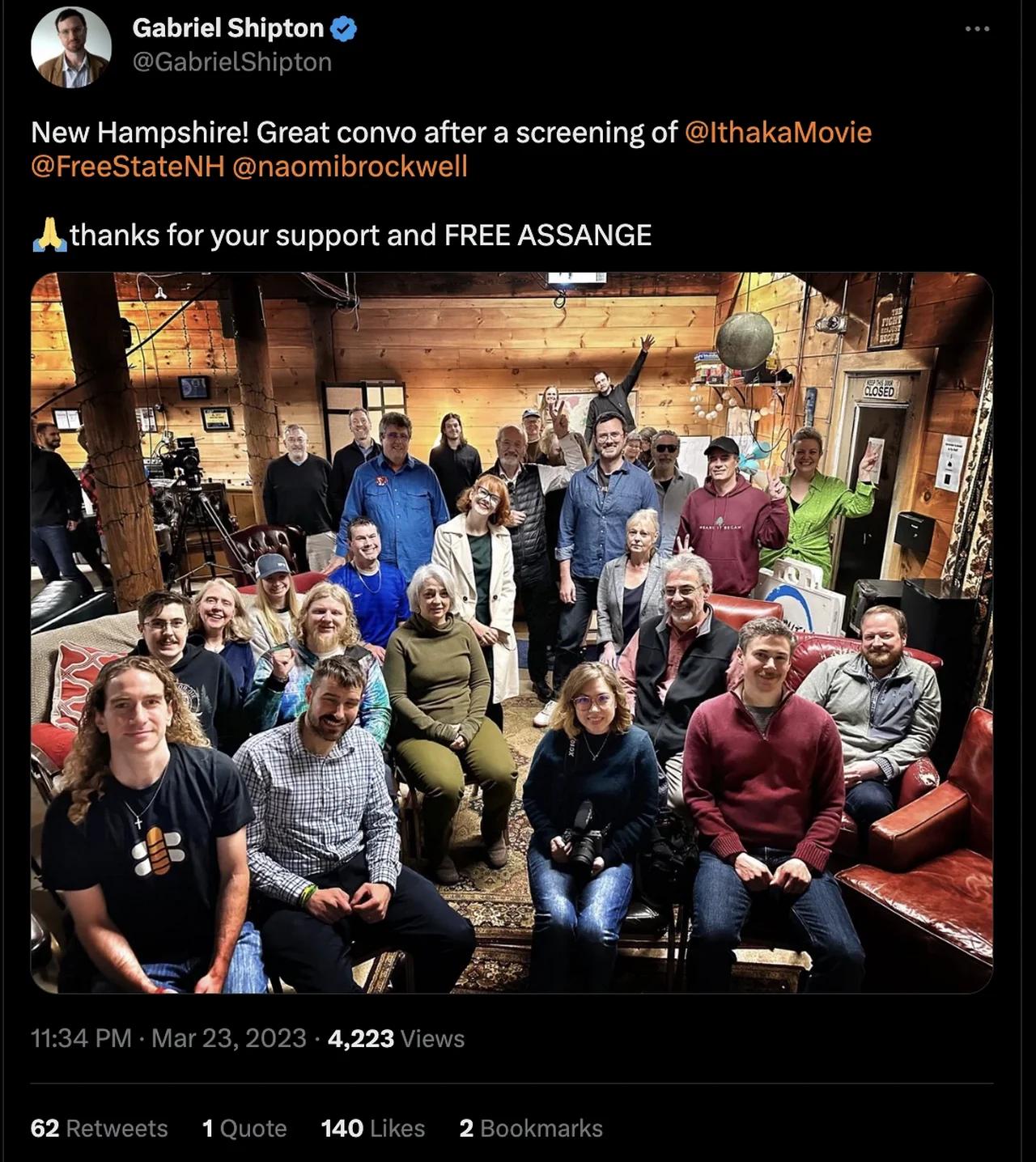 Gabriel Shipton screens Ithaka at The Shell