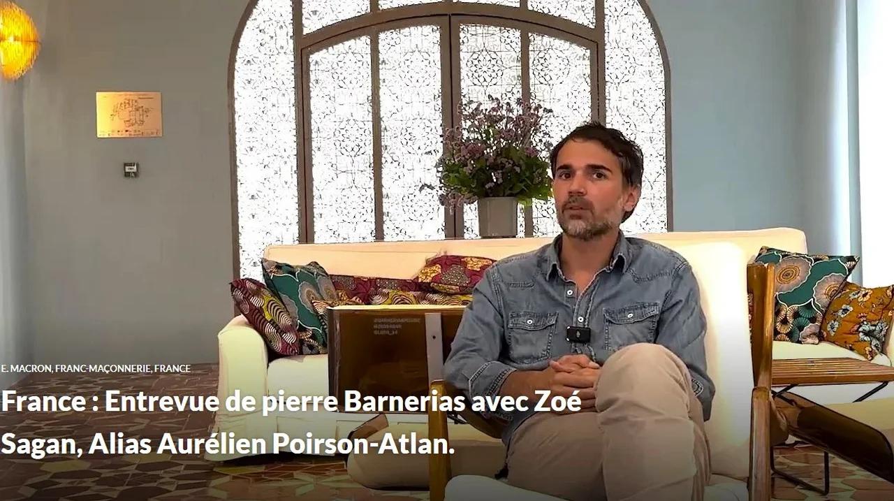 Entrevue de pierre Barnerias avec Zoé Sagan, Alias Aurélien Poirson-Atlan.