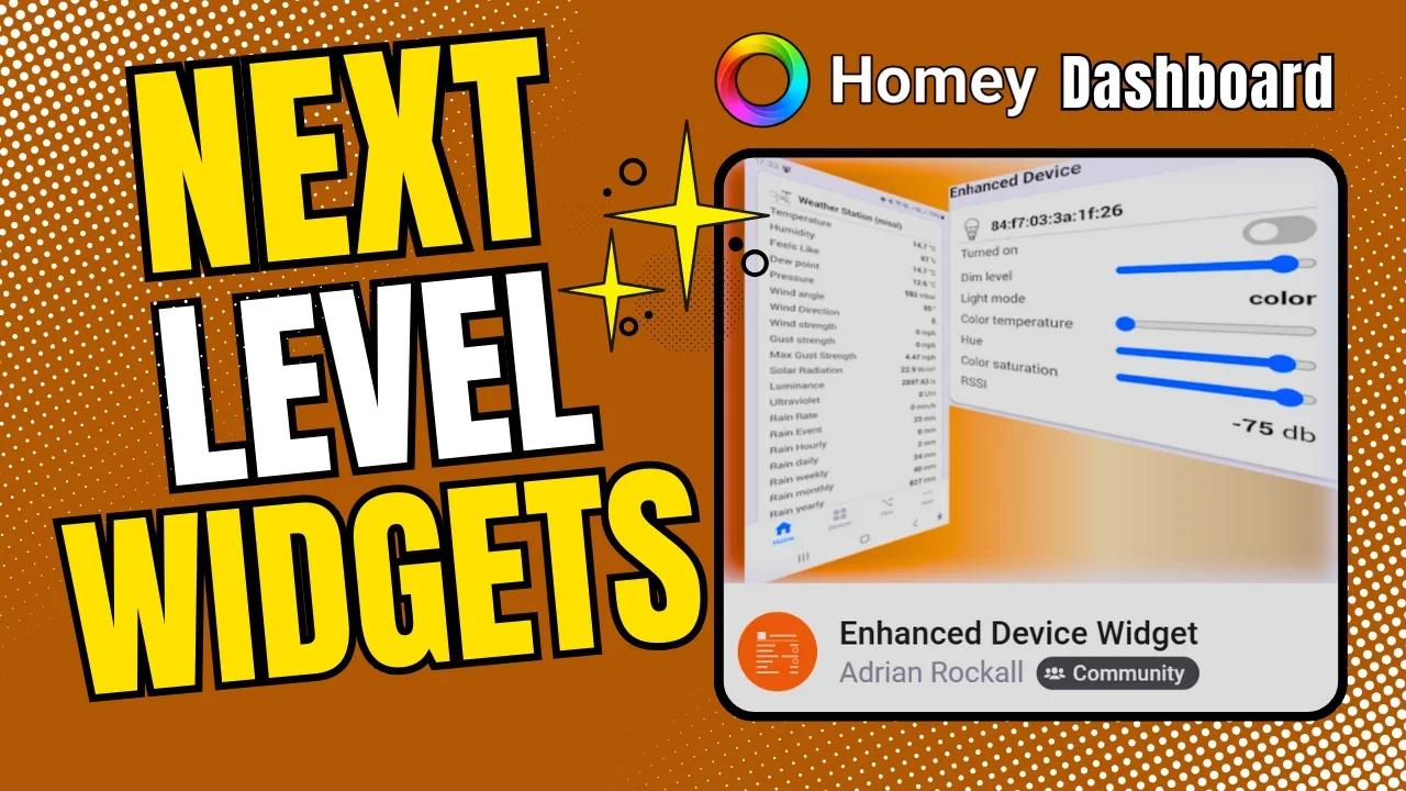 Homey Pro Enhanced Device Widget – A Game Changer for Your Dashboard!