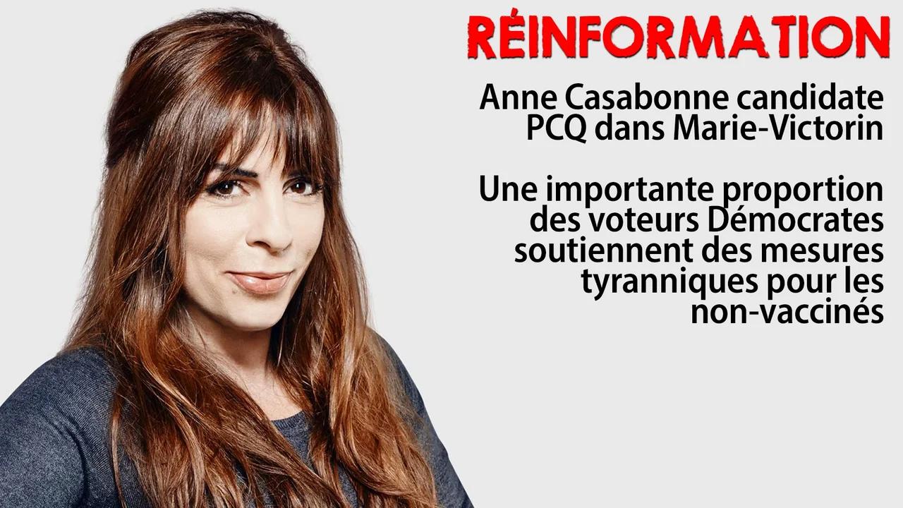 RÉINFORMATION 18/01/2022 - ANNE CASABONNE CANDIDATE PCQ DANS MARIE-VICTORIN