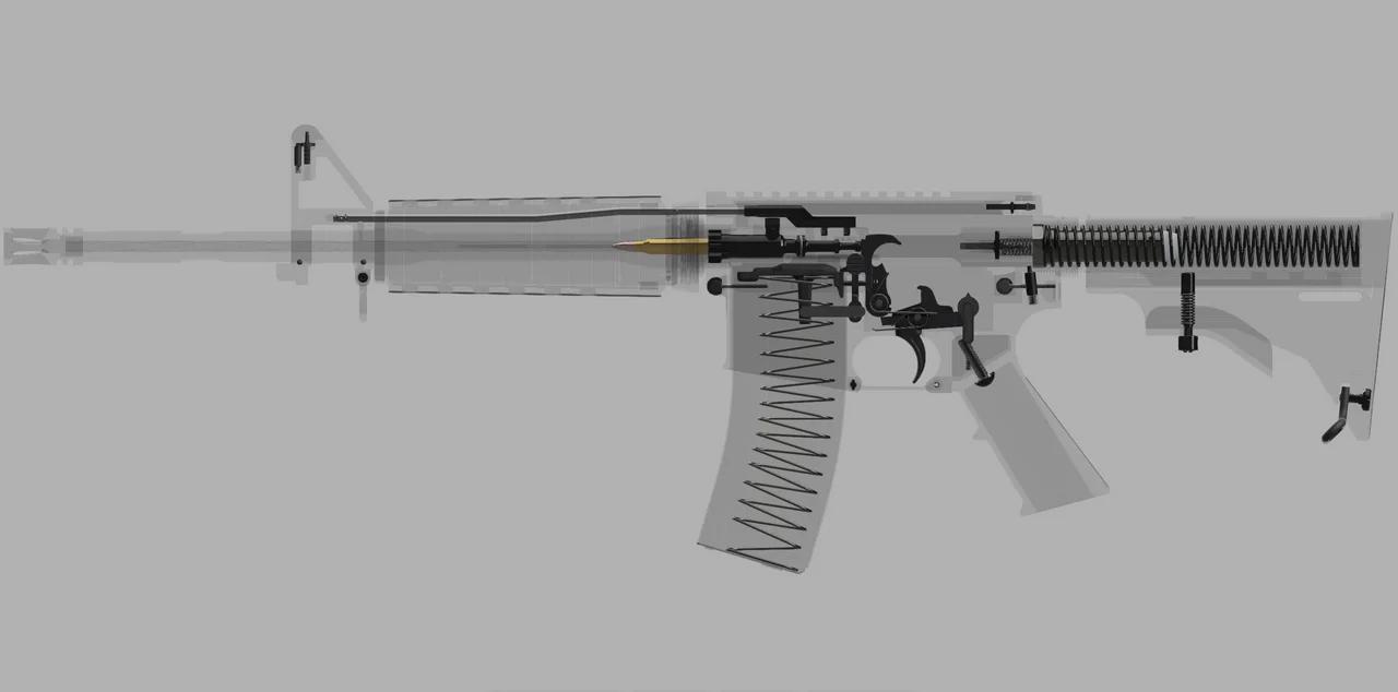 AR-15 3D CAD Model and Blueprints V1.1 - Deterrence Dispensed