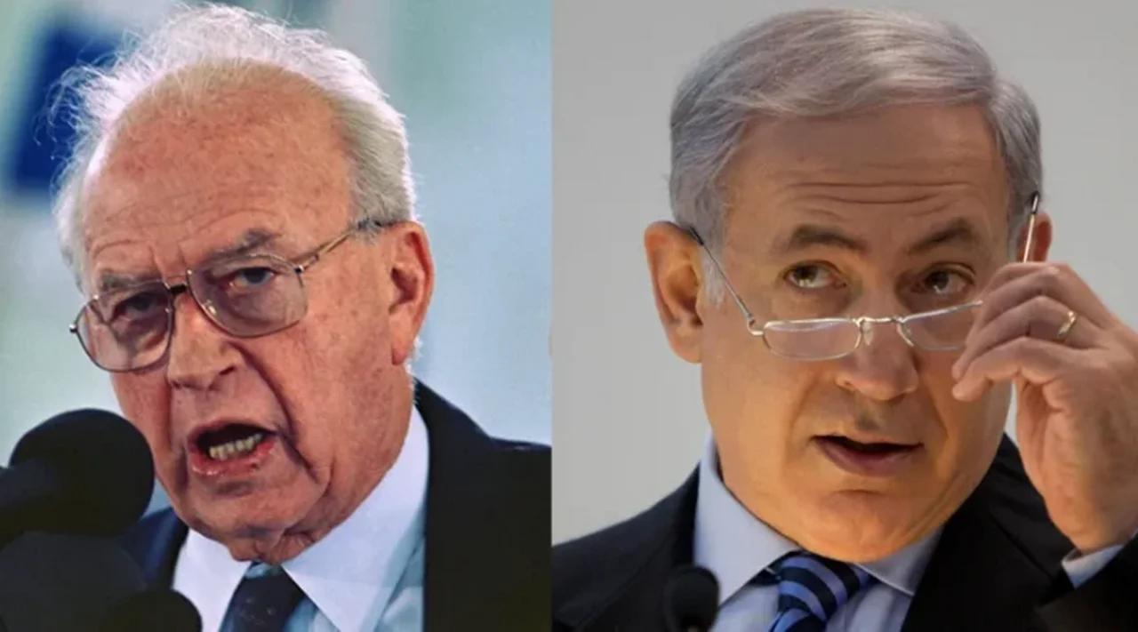 (November 4th 1995) Israeli PM Yitzhak Rabin assassinated. Crowd chants ...