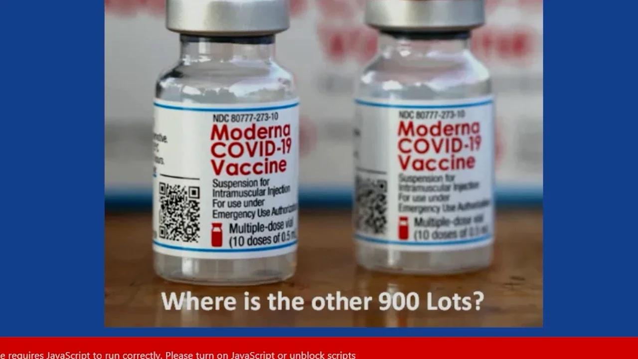 Missing Moderna Lot Data and Adverse Reactions