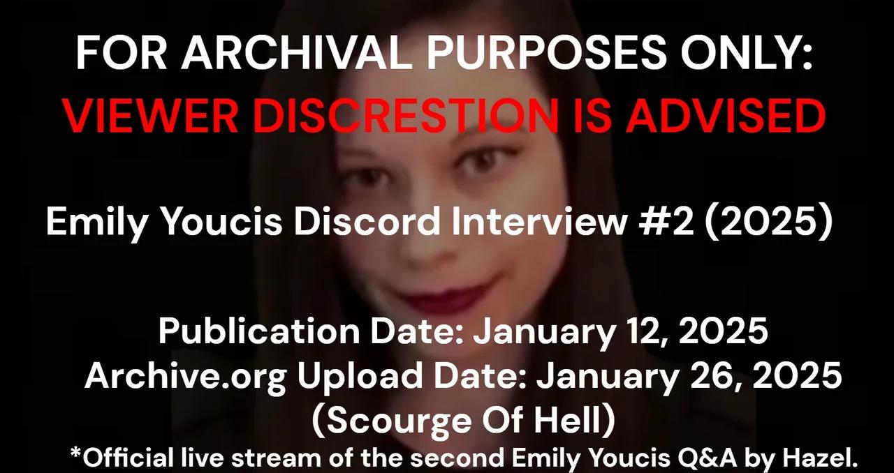 ARCHIVE COPY: Emily Youcis Discord Interview #2 (2025)
