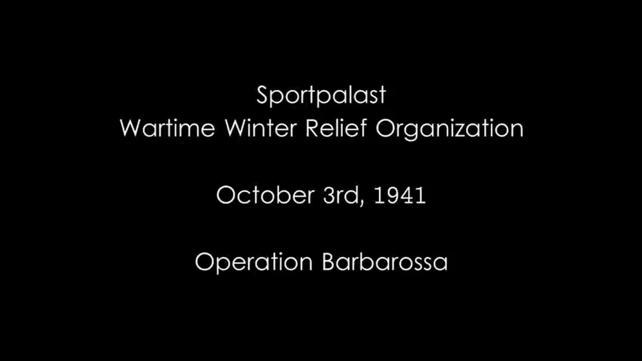 Adolf Hitler's Speech On Operation Barbarossa