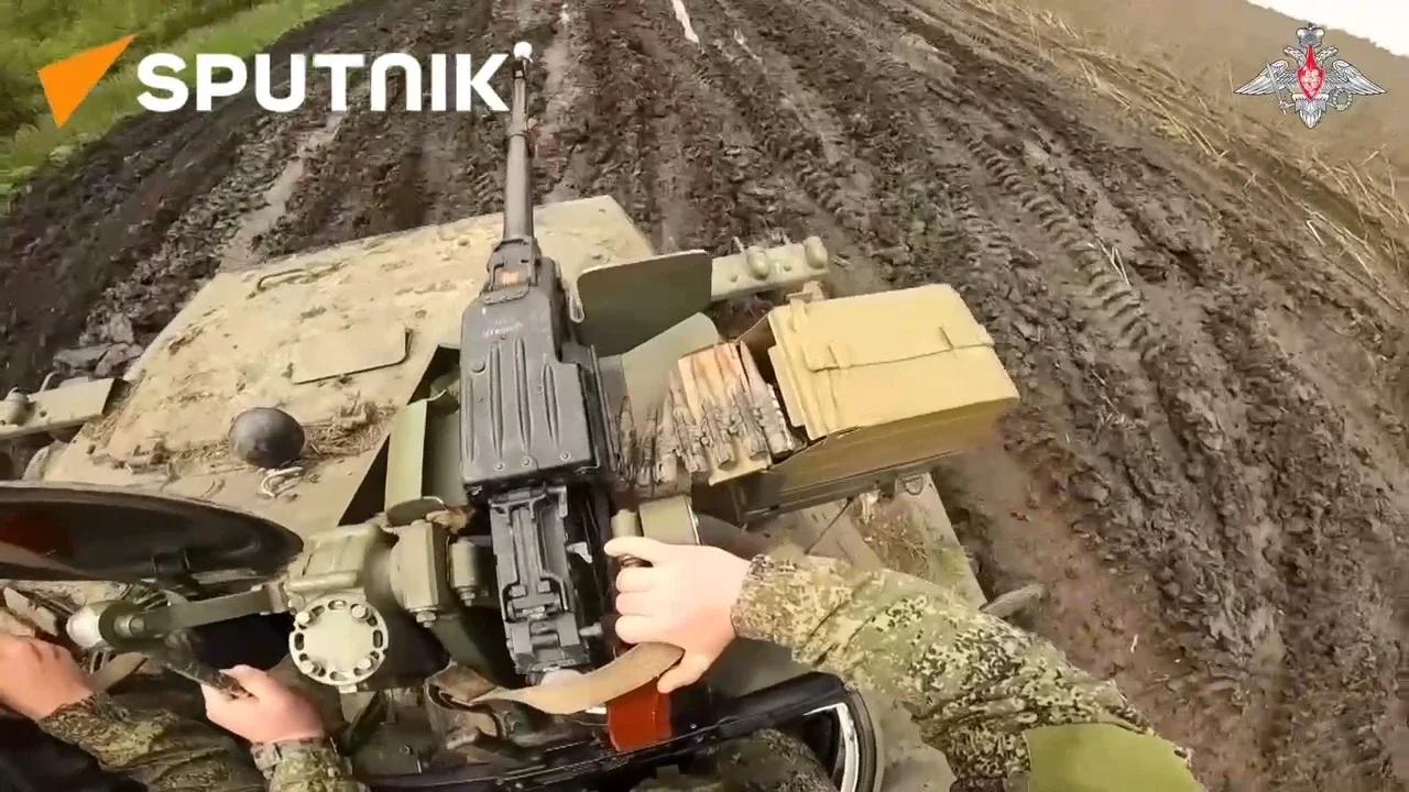 Russian Buk-M2 air defense system crews in action