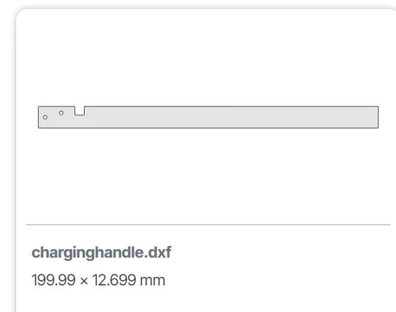 3dP90 Charging Handle DXF