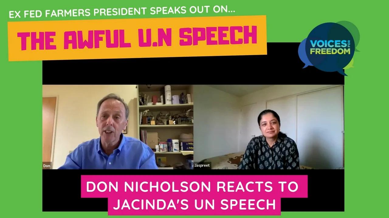Don Nicholson Reacts To Jacinda's UN Speech