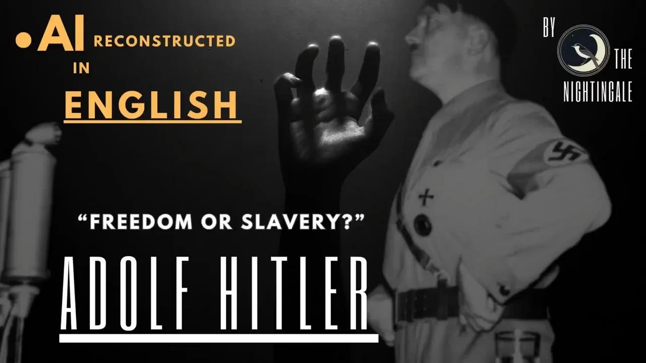 Adolf Hitler FULL SPEECH in ENGLISH AI Reconstructed Audio Freedom or ...