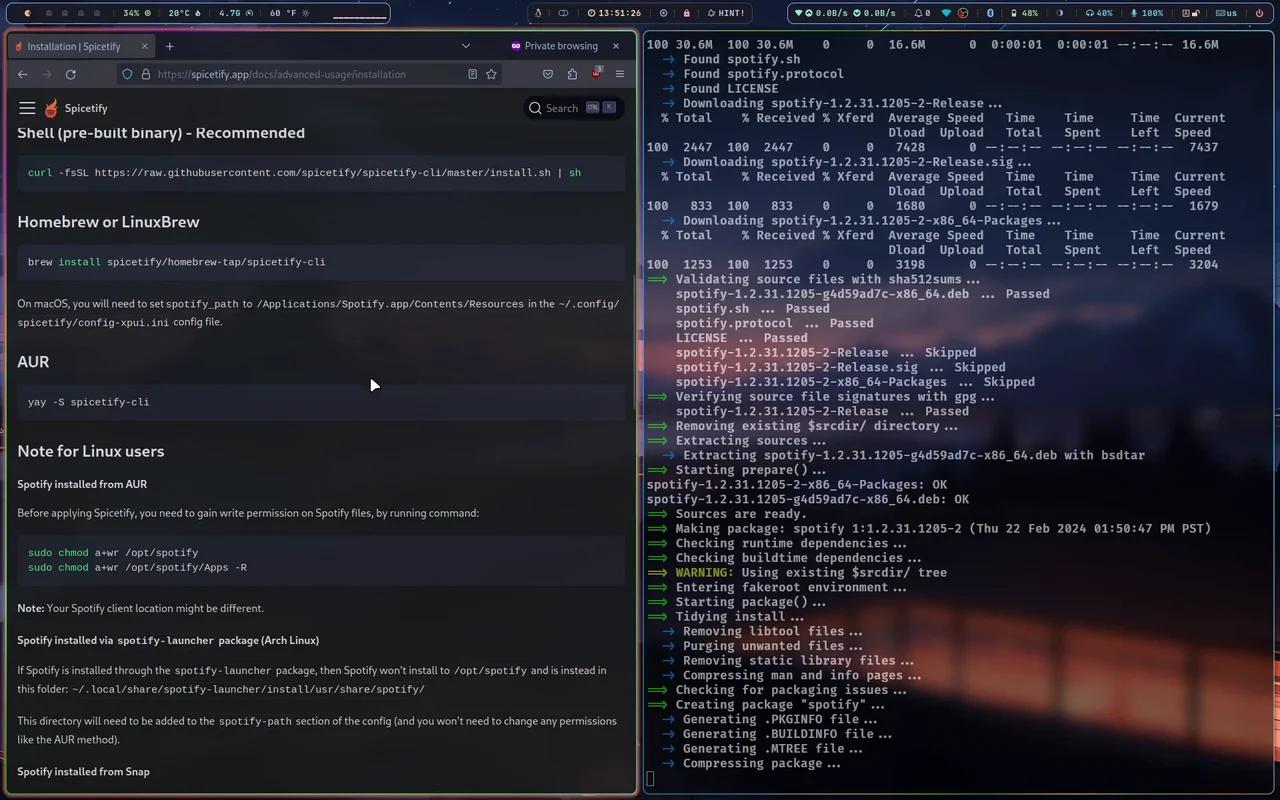 How to pirate free Spotify Premium on Arch Linux + Custom Themes