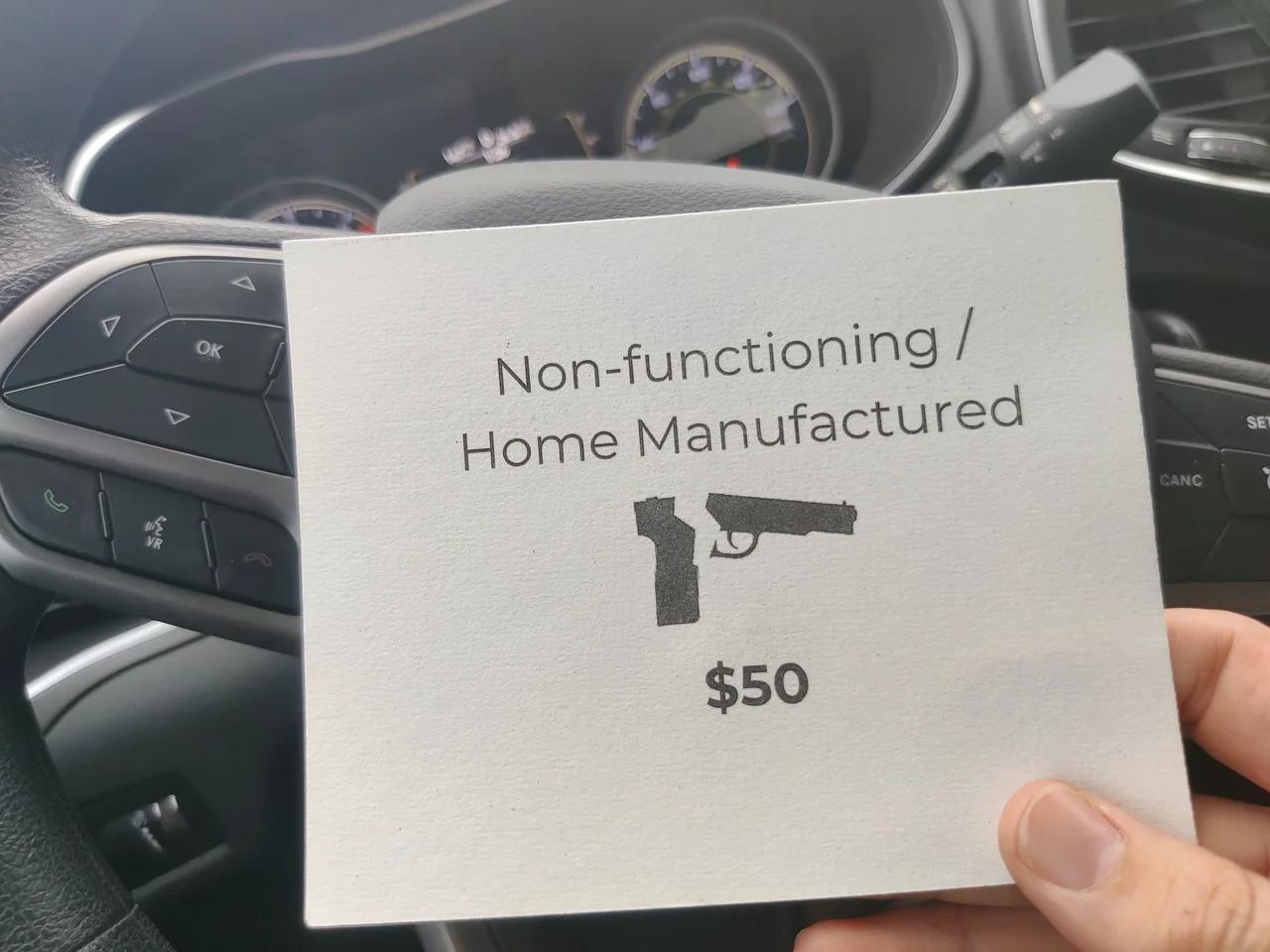 Gun Buyback with 3D Printed Guns