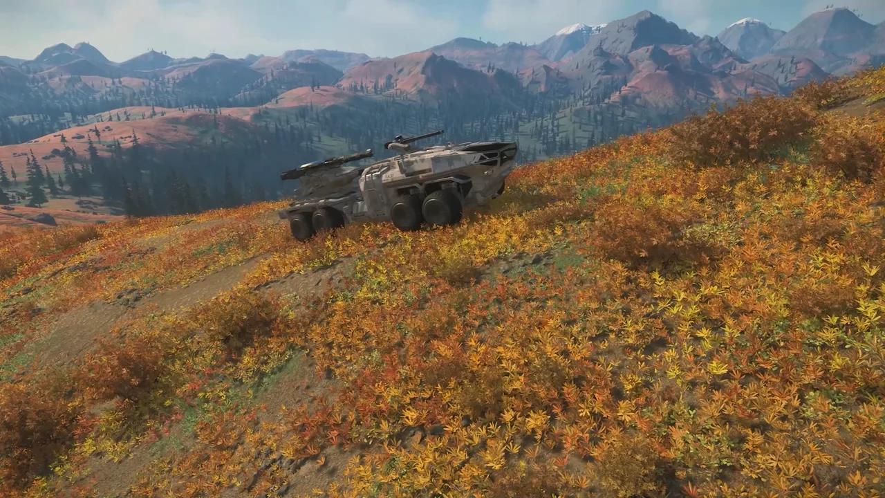 Scenic Anvil Centurion Ride in Equatorial Microtech Star Citizen