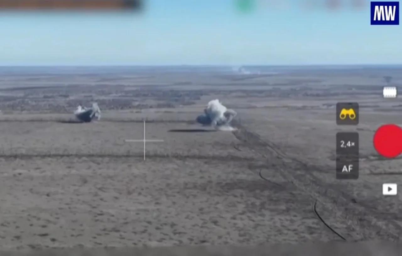 📽️-A, Su-34 fighter-bomber strikes on the enemy's strong point and manpower