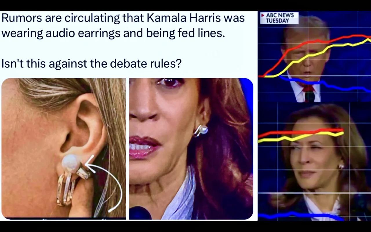Kamala Harris Cheated Wearing Audio Earrings That Fed Her Lines During ...