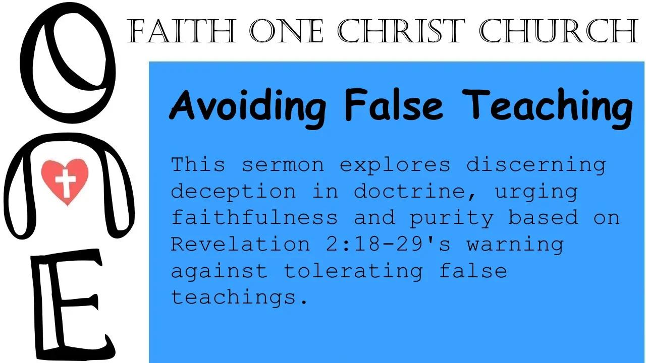 Avoiding False Teachers