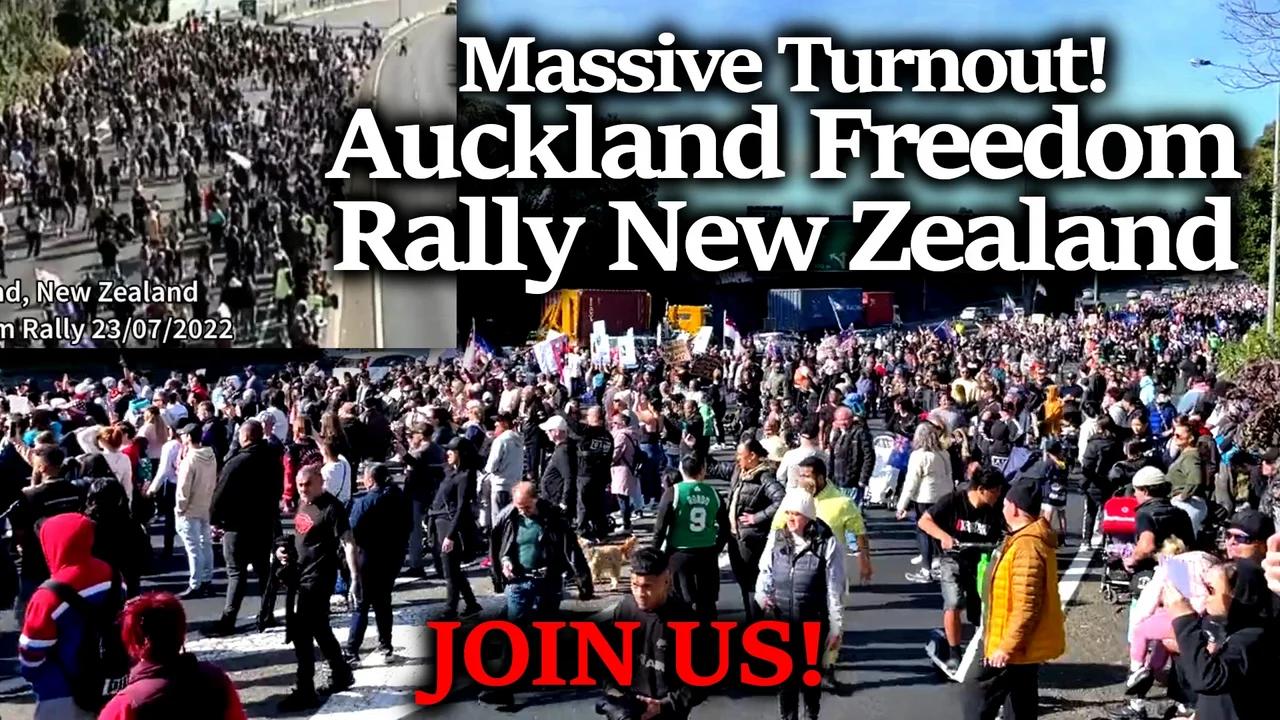 Huge New Zealand Freedom Rally In Auckland! Patriots Take Back Streets ...