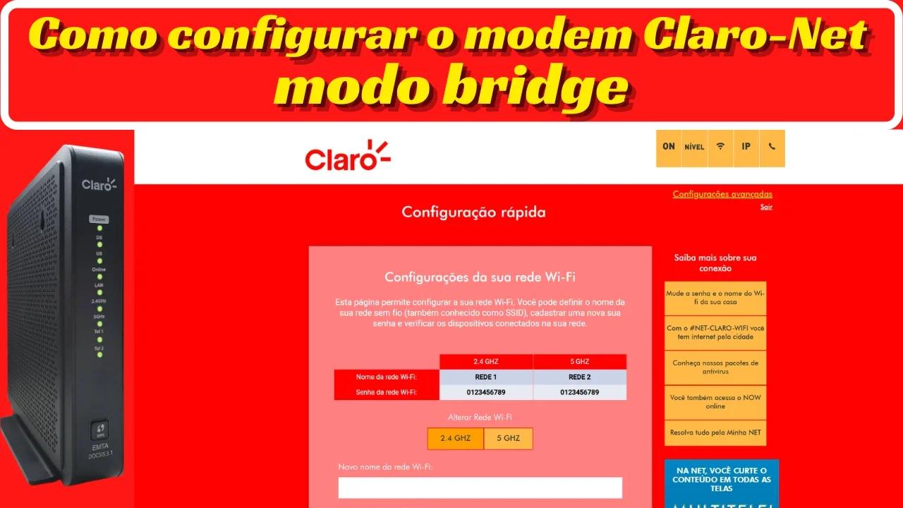 Configurar Modem Claro Modo Bridge, #rápido, #Net, #Vivo, #Configuração ...