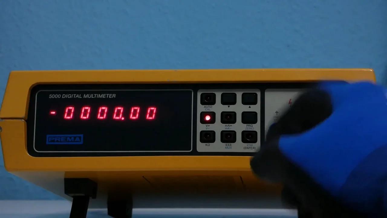 Faulty Prema 5000 6.5 digit bench multimeter.