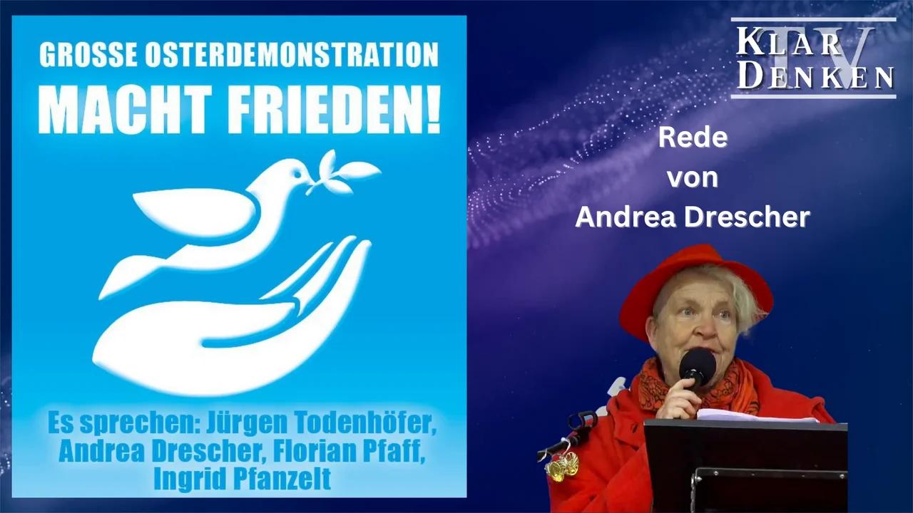 Rede von Andrea Drescher auf der Demo am 8.4.2023 in München
