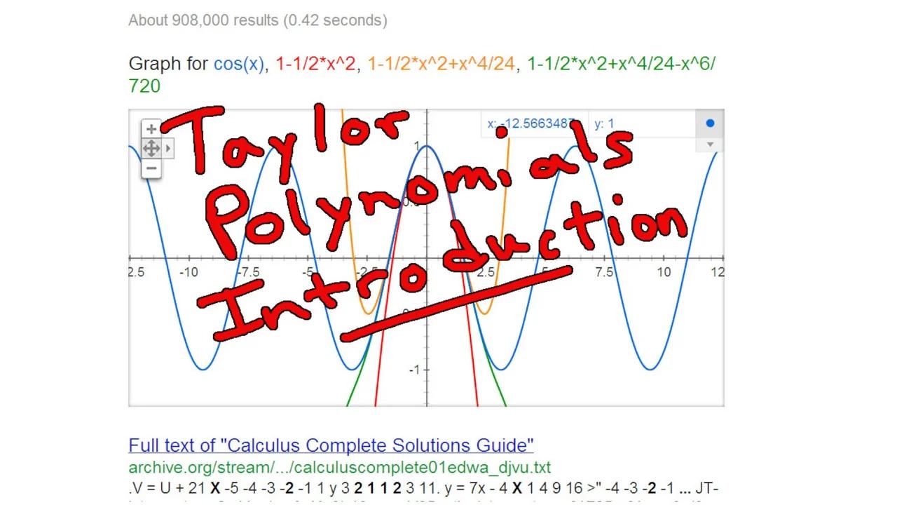 Taylor Polynomials - Introduction and Derivation