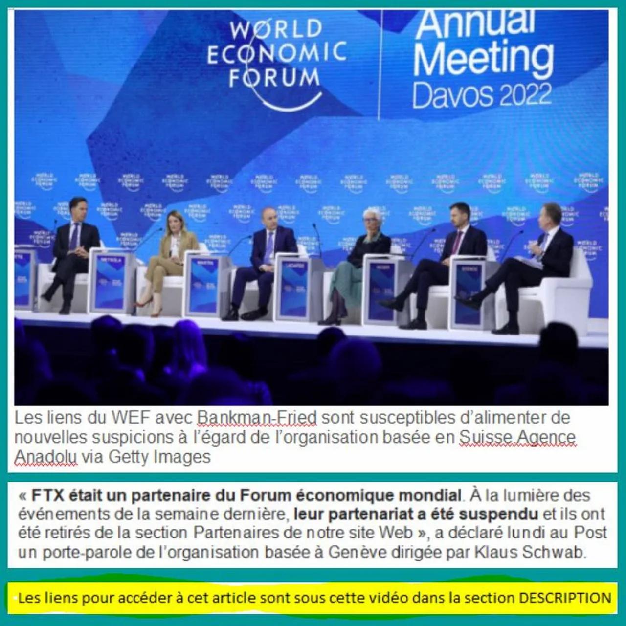 New York Post - Comment le Forum économique mondial et d’autres cachent leurs liens passés avec FTX