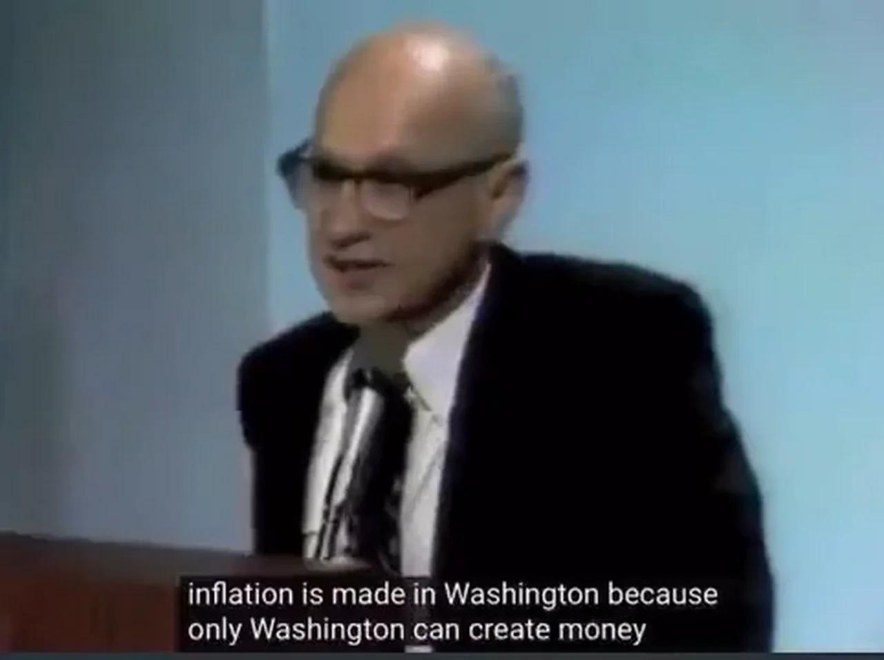 Milton Friedman explains what causes inflation