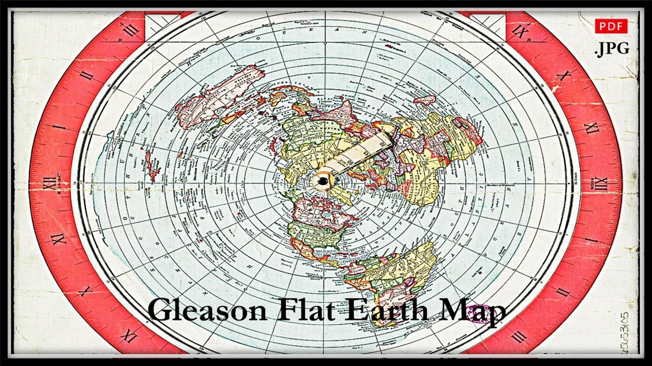 📋 Carte de GLEASON Alexander (Gleason Flat Earth Map), model Original ...