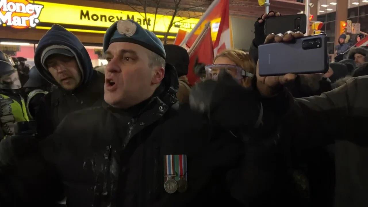 POWERFUL - Veteran Shames Police for Their Disgraceful Conduct in Ottawa