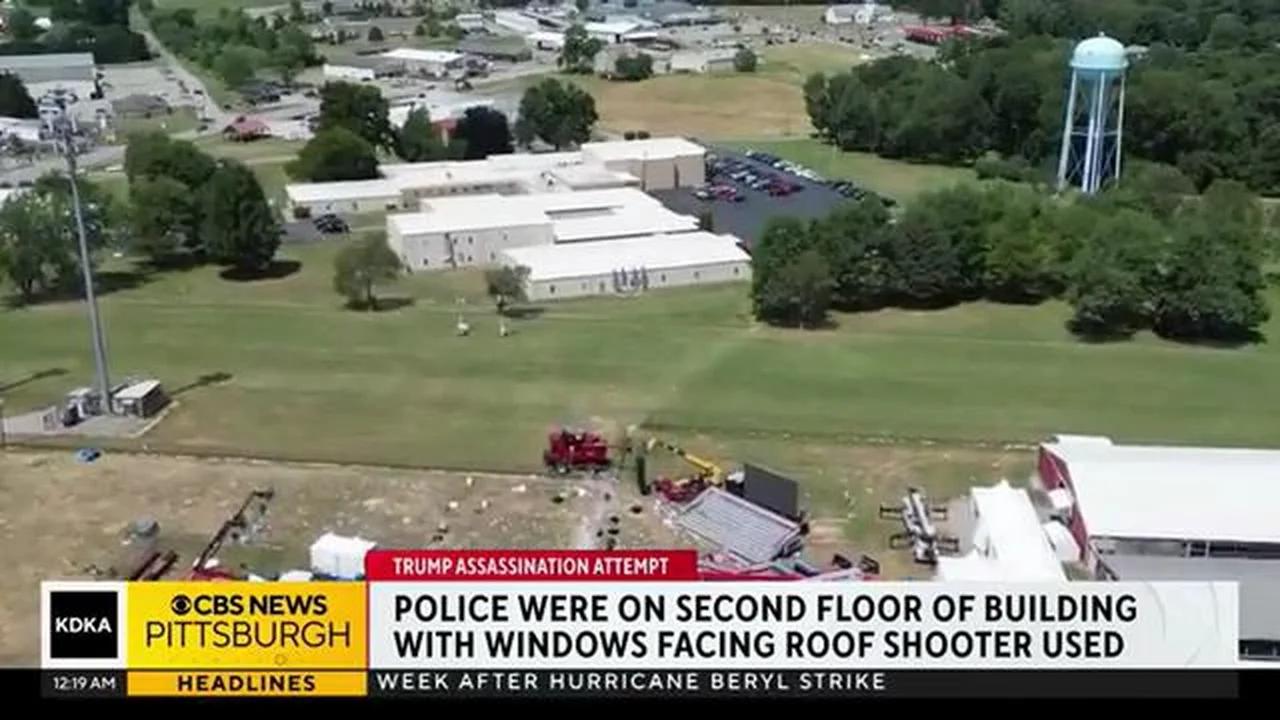 Officers were on 2nd floor of building with windows facing roof used by ...