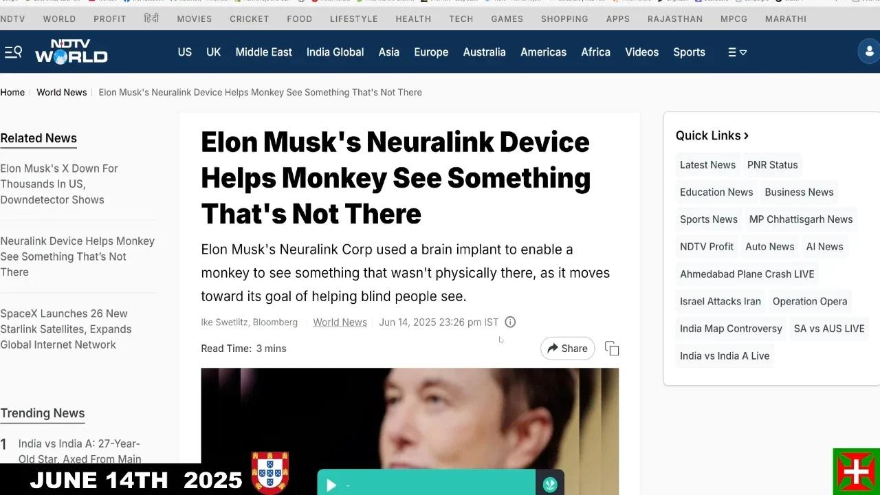 Musk is Back at it, Nero Link Device to help Blind people see