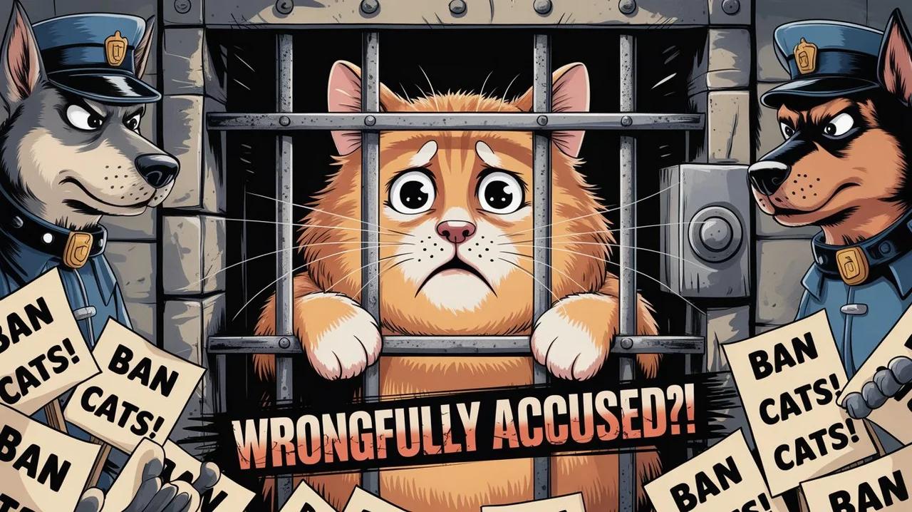 Orange Cat Arrested?! Ban Cats Protest - Animated Short Film