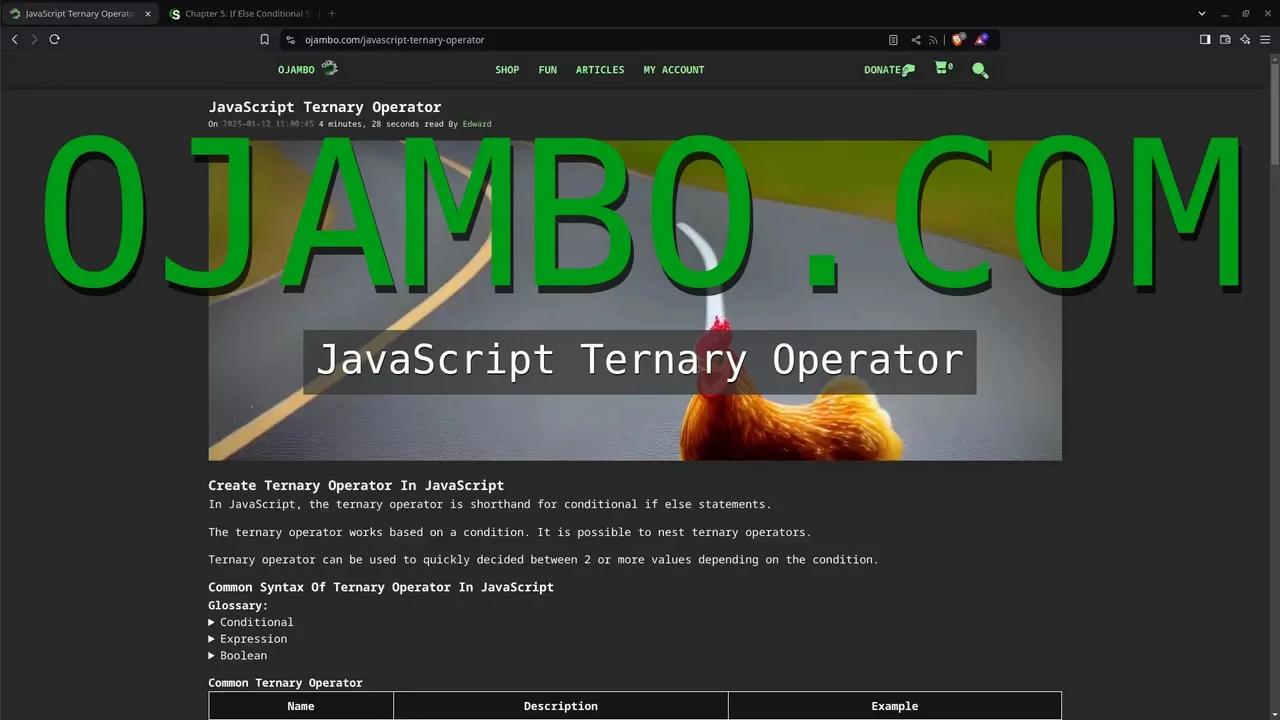 JavaScript Ternary Operator