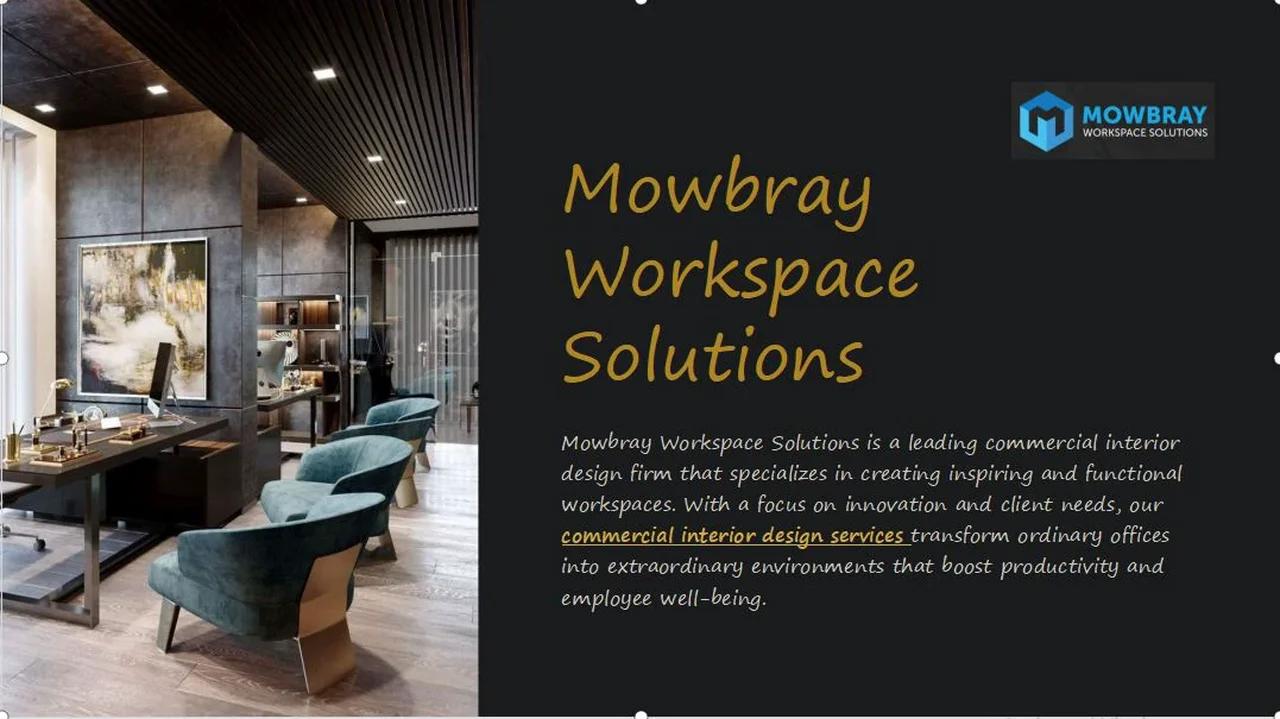Commercial Interior Design Services with Mowbray Workspace Solutions