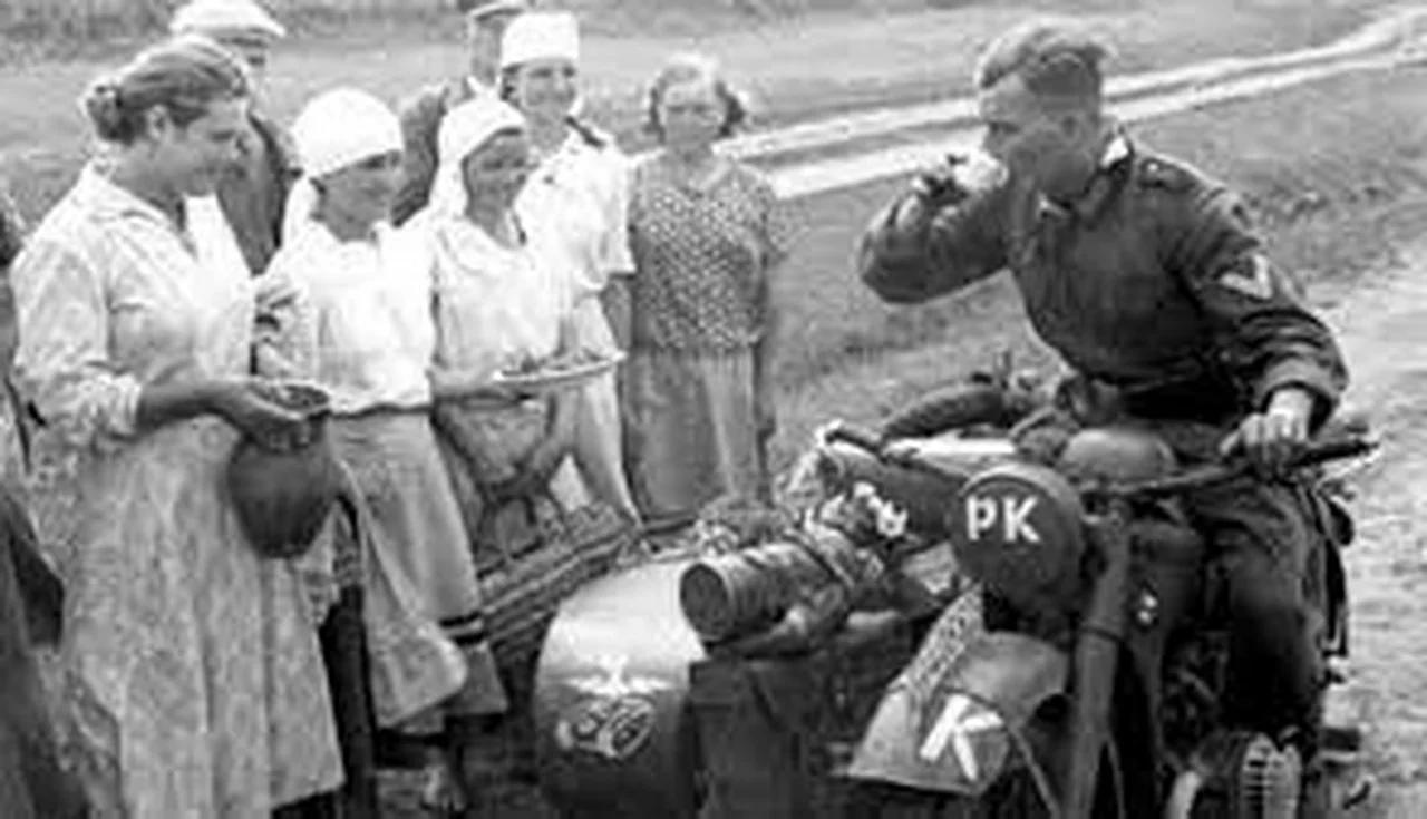 Compilation of People Welcoming German Soldiers During WW2