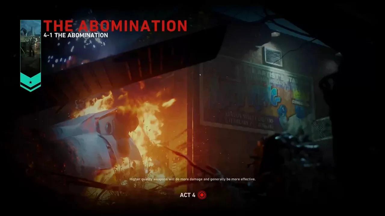 Act 4-1 The Abomination (Act 4 The Abomination) - Back 4 Blood Walkthrough