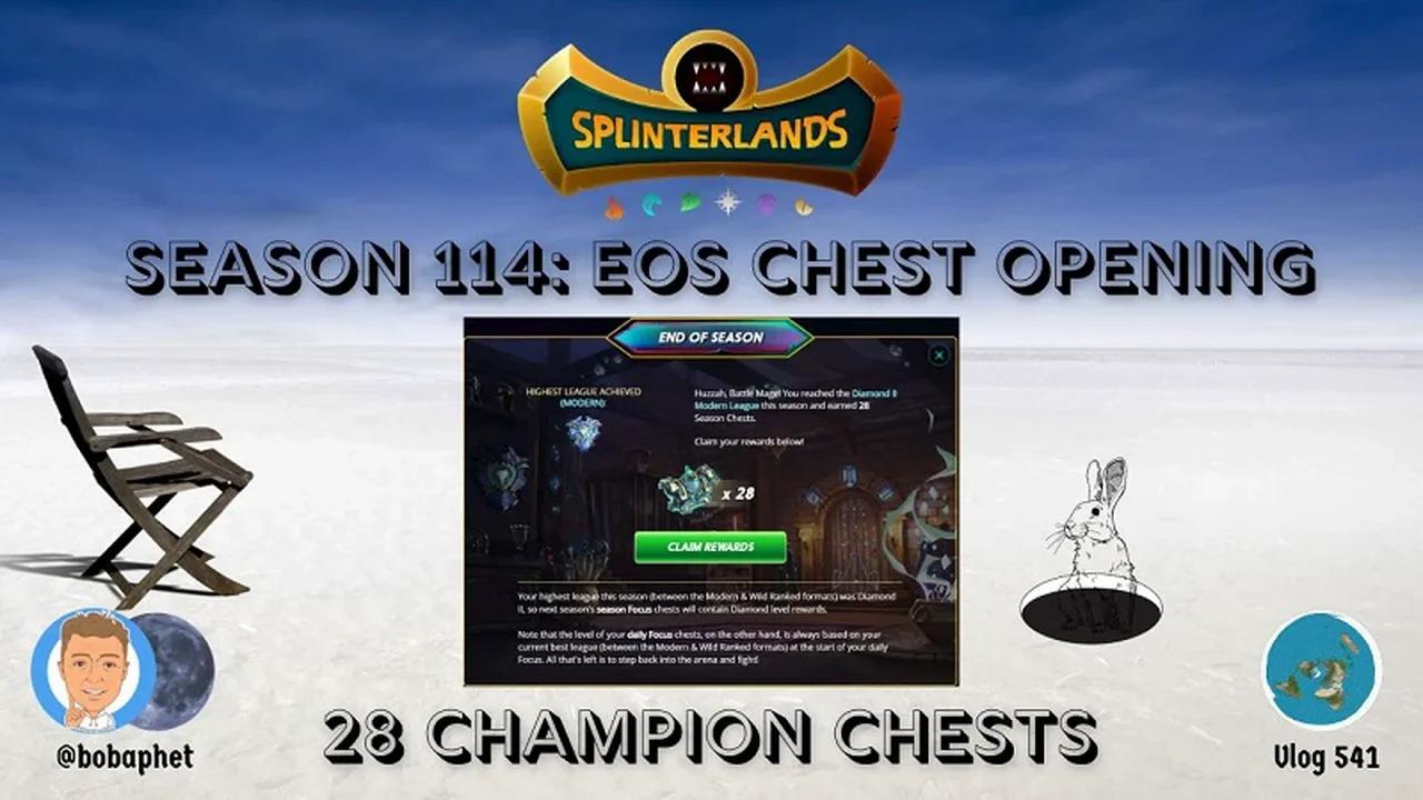 Splinterlands: Season 114 EOS Chest Opening (28 Champion Chests)