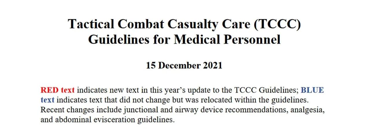 TCCC Guidelines [2021]