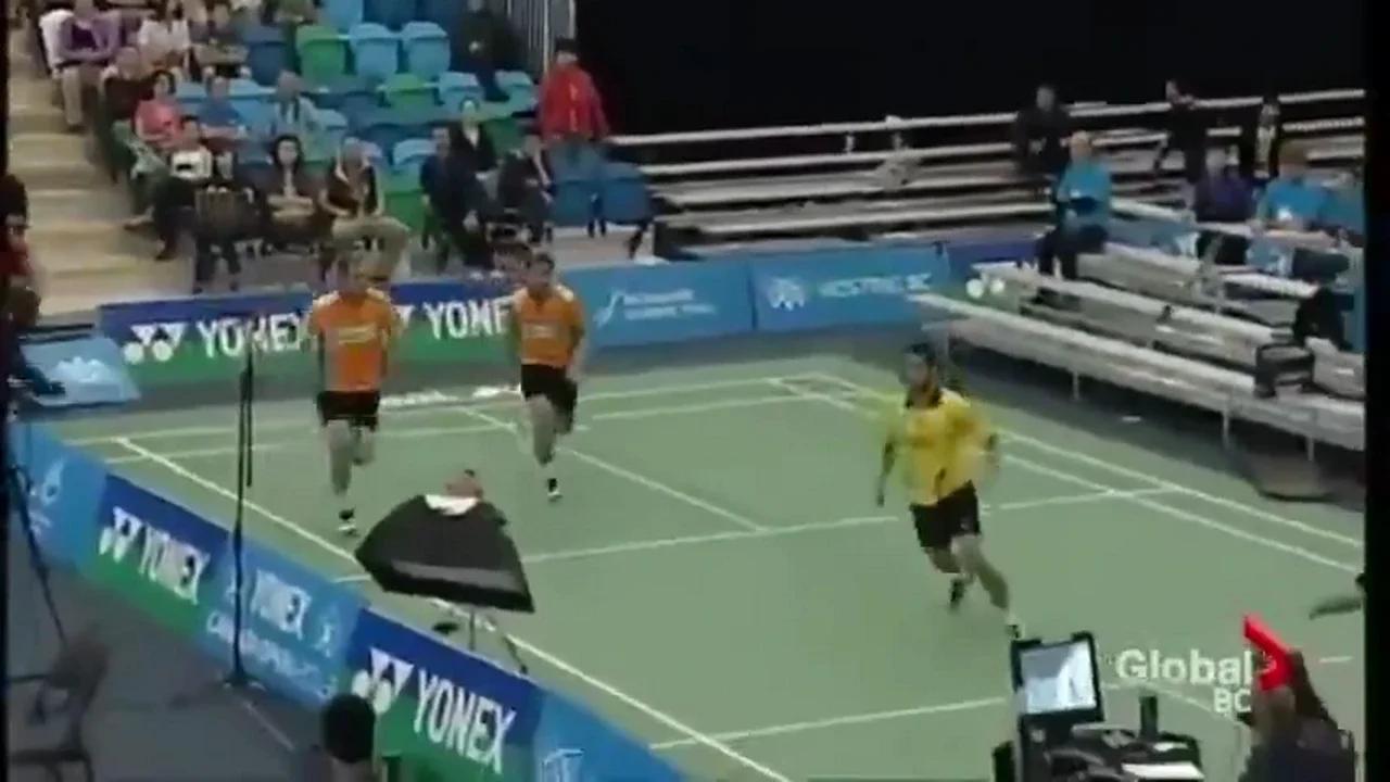 Fight breaks out at a Badminton game