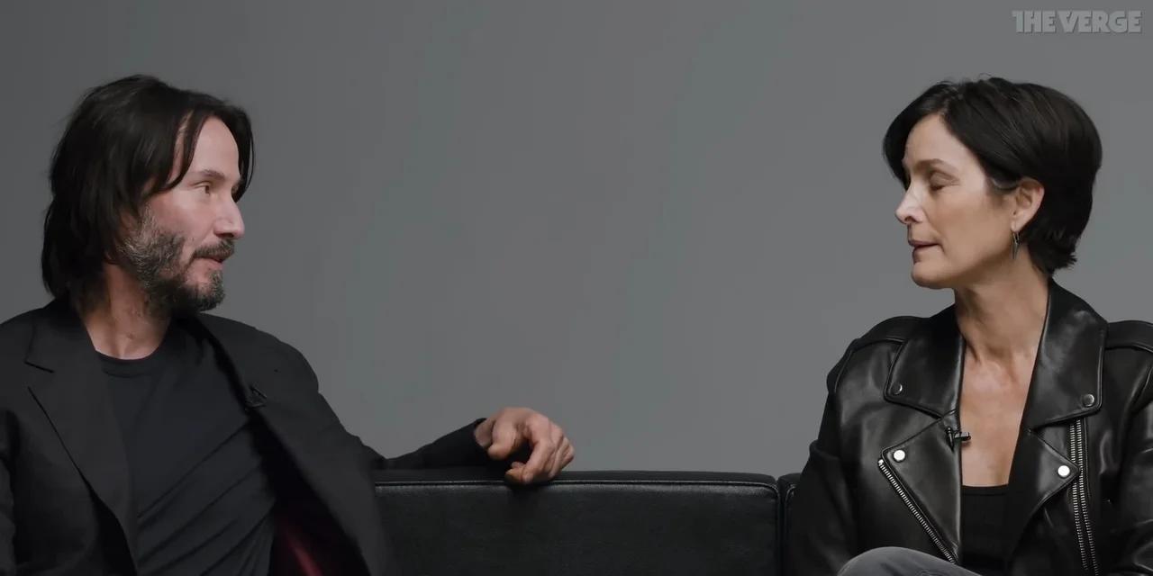 Keanu Reeves and Carrie-Anne Moss on making The Matrix Awakens with ...
