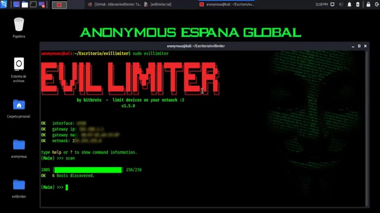 🟥EVILLIMITER | ESTABLECE UN LIMITE DE ANCHO DE BANDA Y CONTROLA QUIEN ESTA EN TU RED