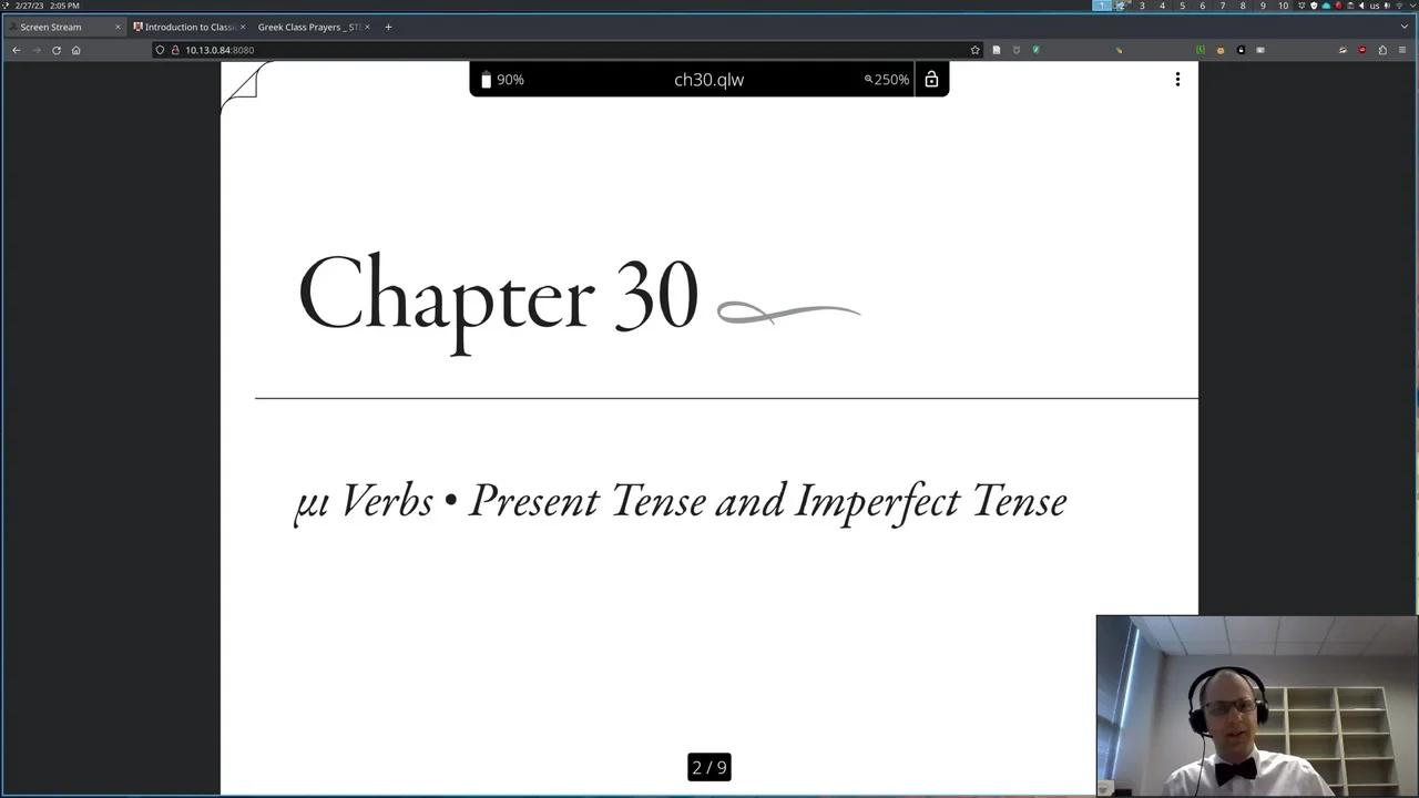 Ch. 30: μι Verbs: Present & Imperfect - Introduction to Classical & New ...