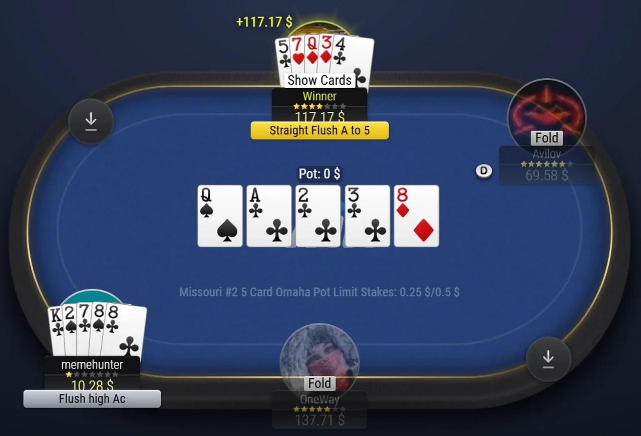 Can you avoid this disaster? Ace high flush vs Straight flush in 5 card ...